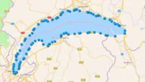 Web Map : carte des ports et plages du lac Léman